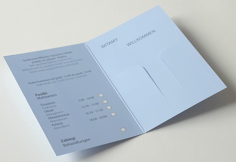 Hotel Key Card Holder folder With Cut 2 2 Hotel Printing Supply