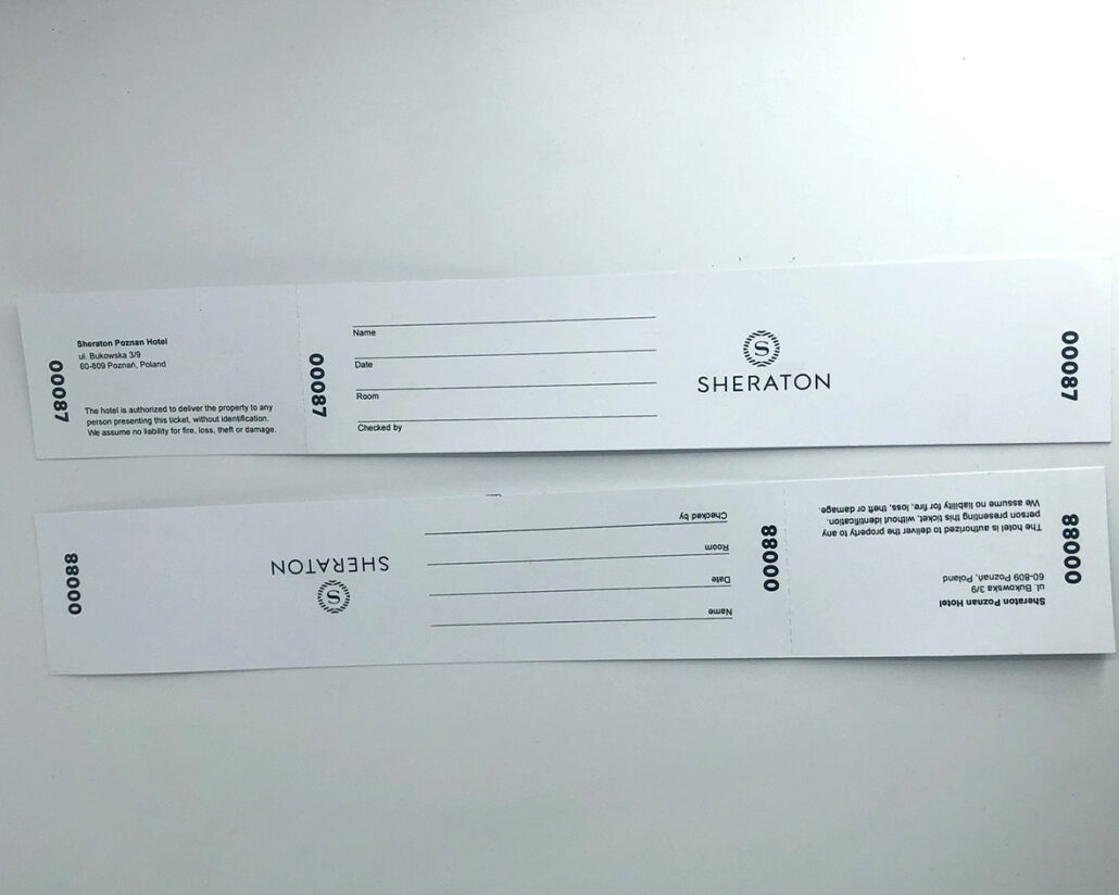 Eco-friendly hotel luggage tags 5 (wide with sticker) – Hotel printing ...