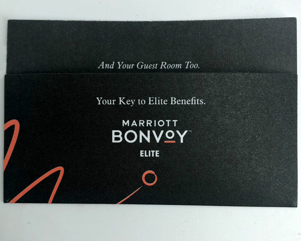 Marriott Bonvoy™ Elite Member Key Packet – Hotel printing supply