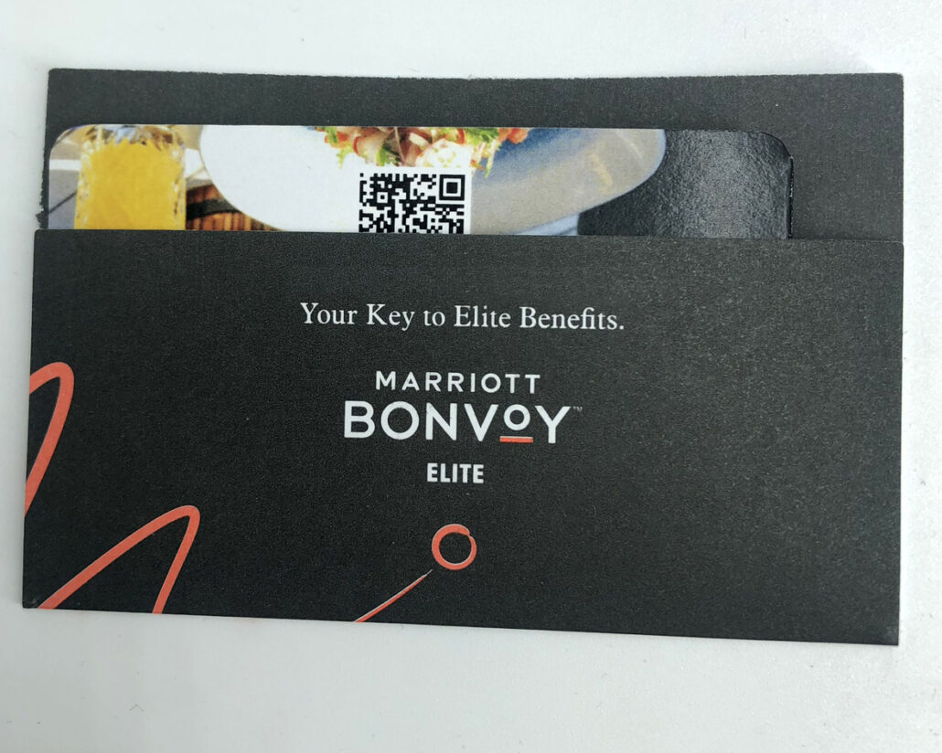 Marriott Bonvoy™ Elite Member Key Packet – Hotel printing supply