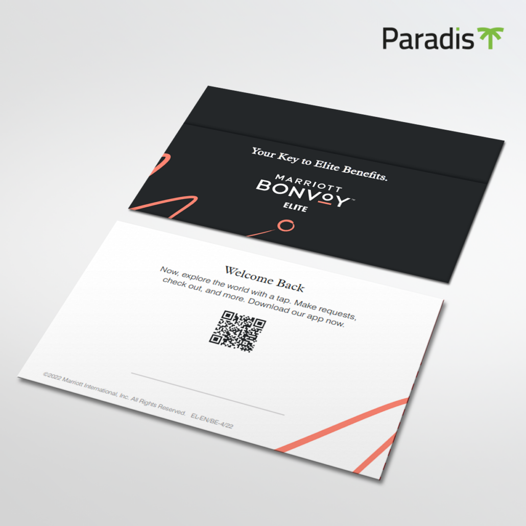 Marriott Bonvoy™ Elite Member Key Packet – Hotel printing supply